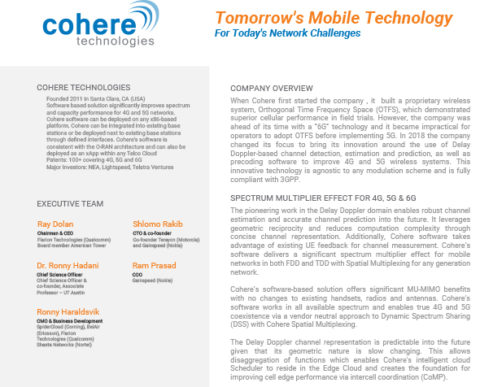 About Us - Cohere Technologies